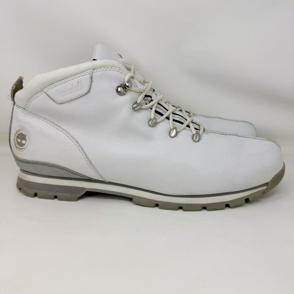 Timberland | Shoes | Timberland Splitrock Leather Boots White Grey Mens ...